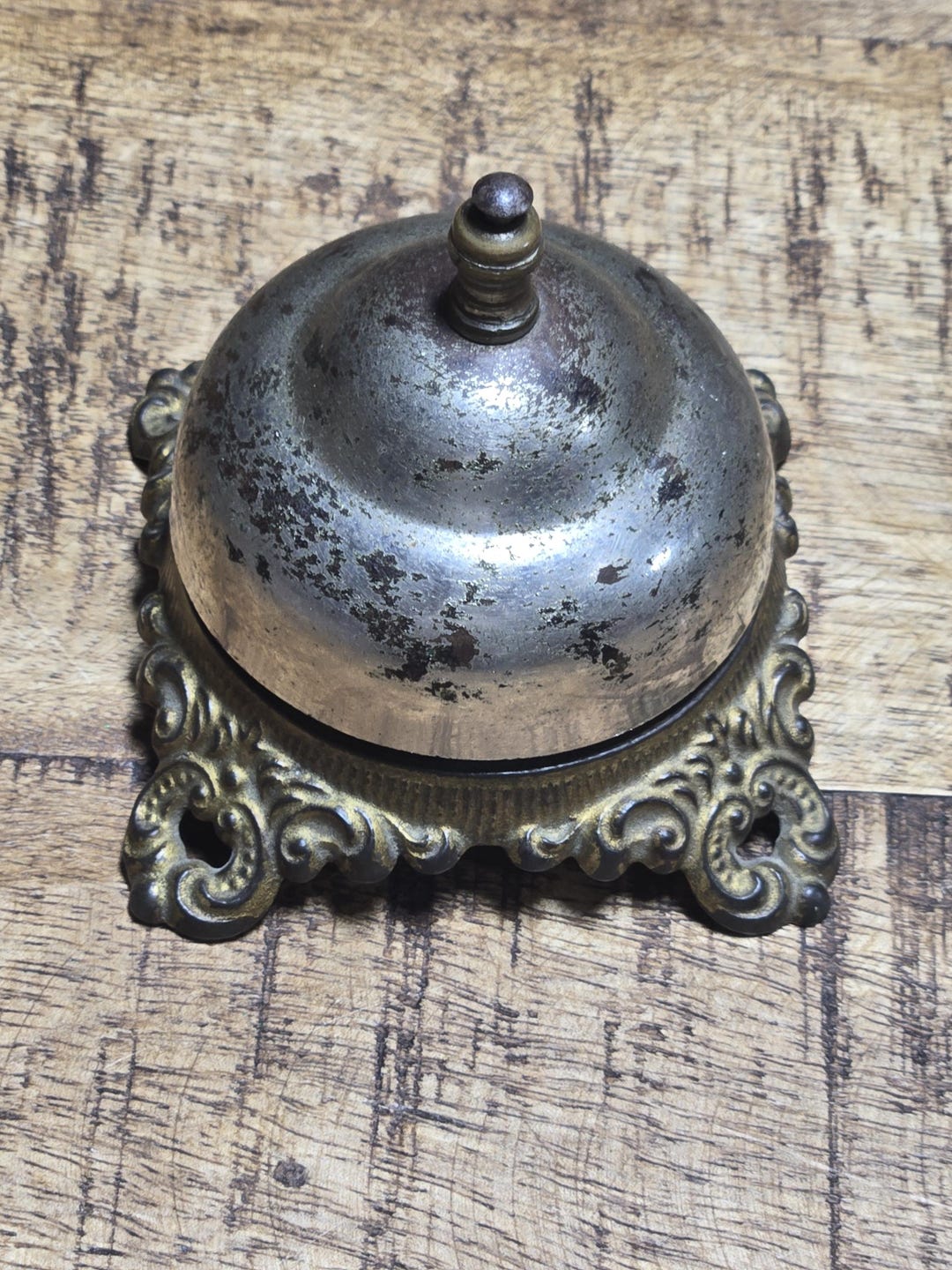 Ornate Vintage Large Metal Hotel or Store Service Desk Counter Dinger ...