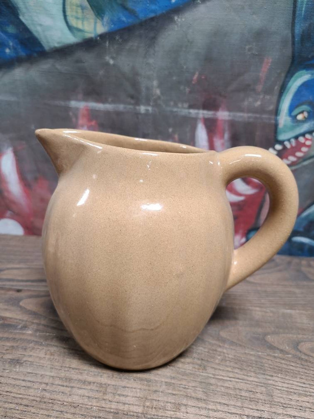 Vintage Beautiful Bybee Uranium Tan Glazed Ribbed Pottery - Etsy