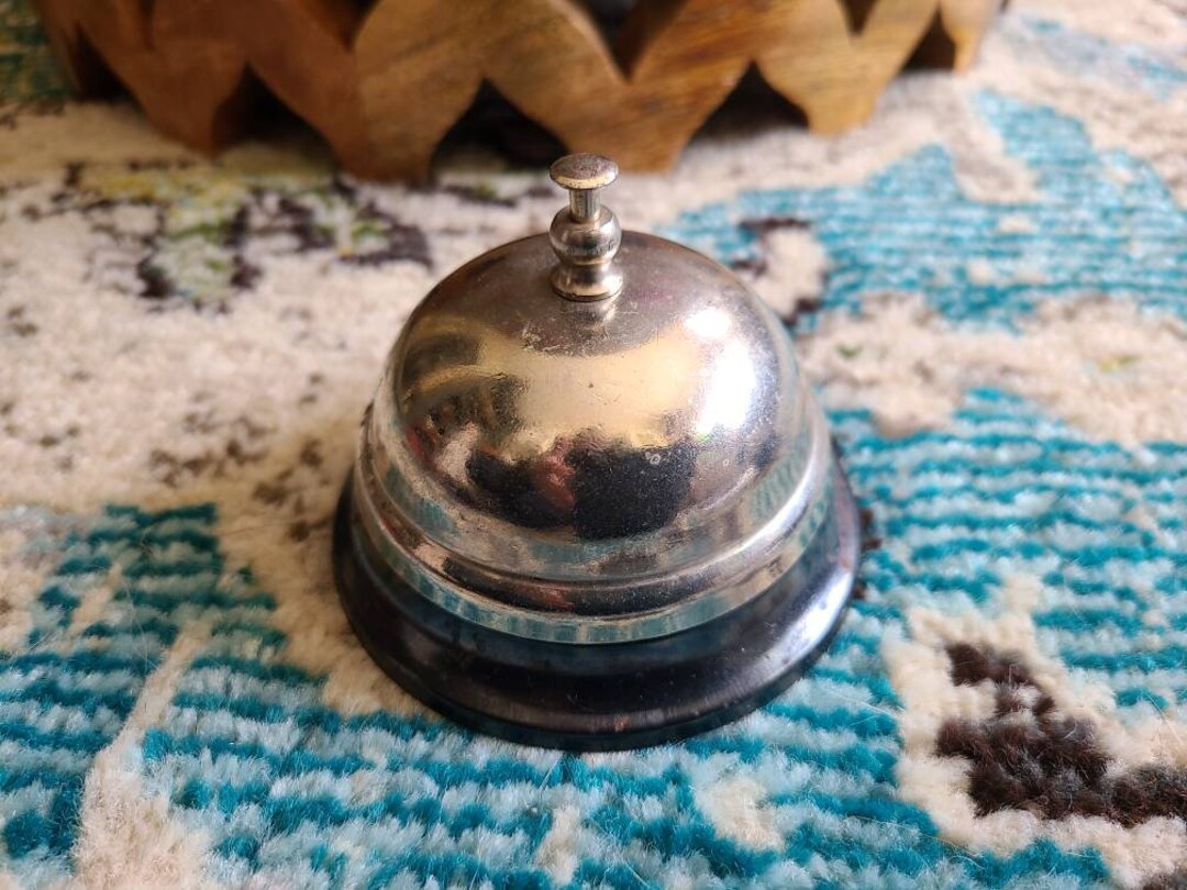 Vintage Large Metal Hotel or Store Service Desk Counter Dinger Bell - Etsy