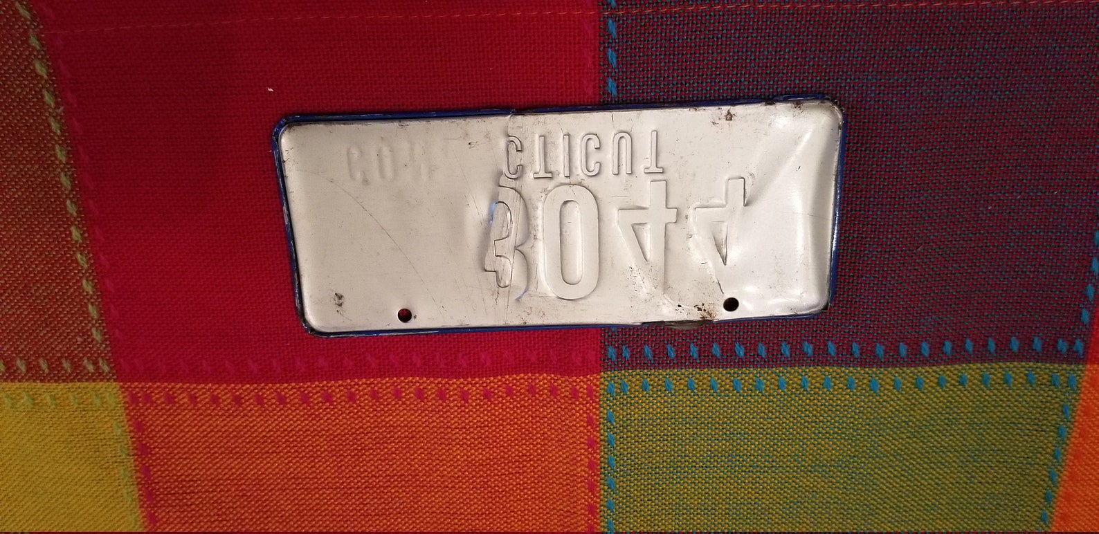 Vintage 1968 Mini Automobile Tin License Plate Ct Connecticut | Etsy