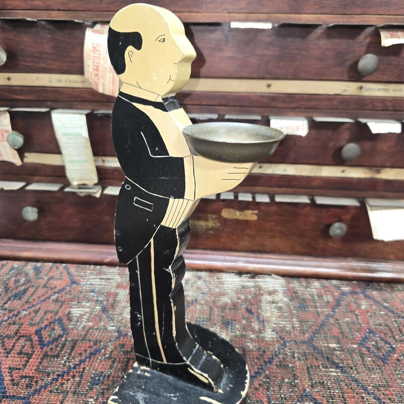 Wooden Butler Statue - Etsy