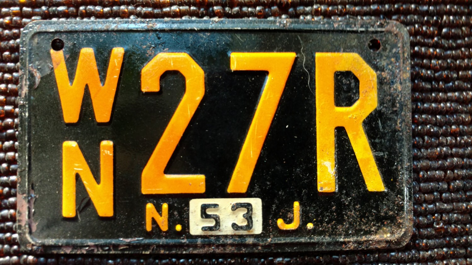 Vintage 1953 Mini Automobile Tin License Plate NJ New Jersey | Etsy