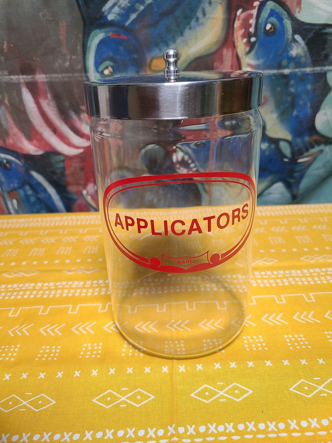Vintage Medical Office Ware Applicators Glass Sterilizer Jar Doctor's ...