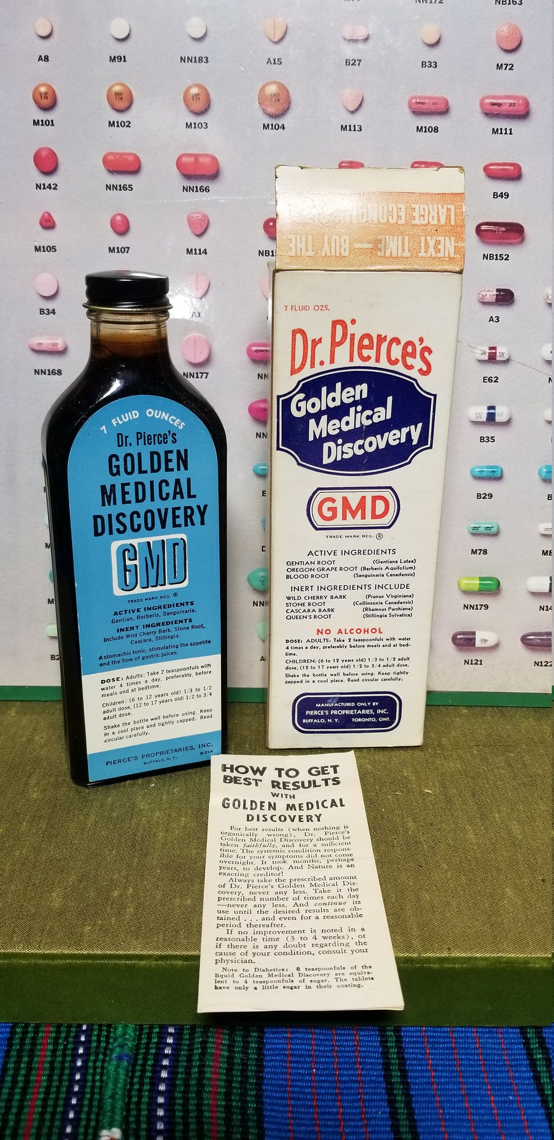 Circa 1900's Pharmacists Apothecary Druggist Chemists Dr. Pierce's Golden Medical Discovery ...