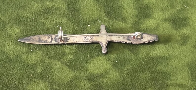 1940s Vintage WWII Dagger Sword Pin Brooch Naples Italy Stamped 3850 - Etsy