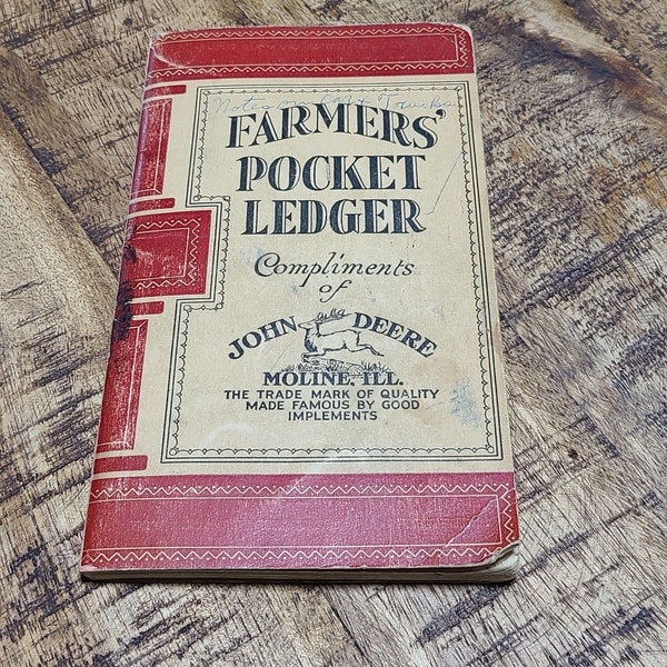John Deere Pocket Ledger - Etsy