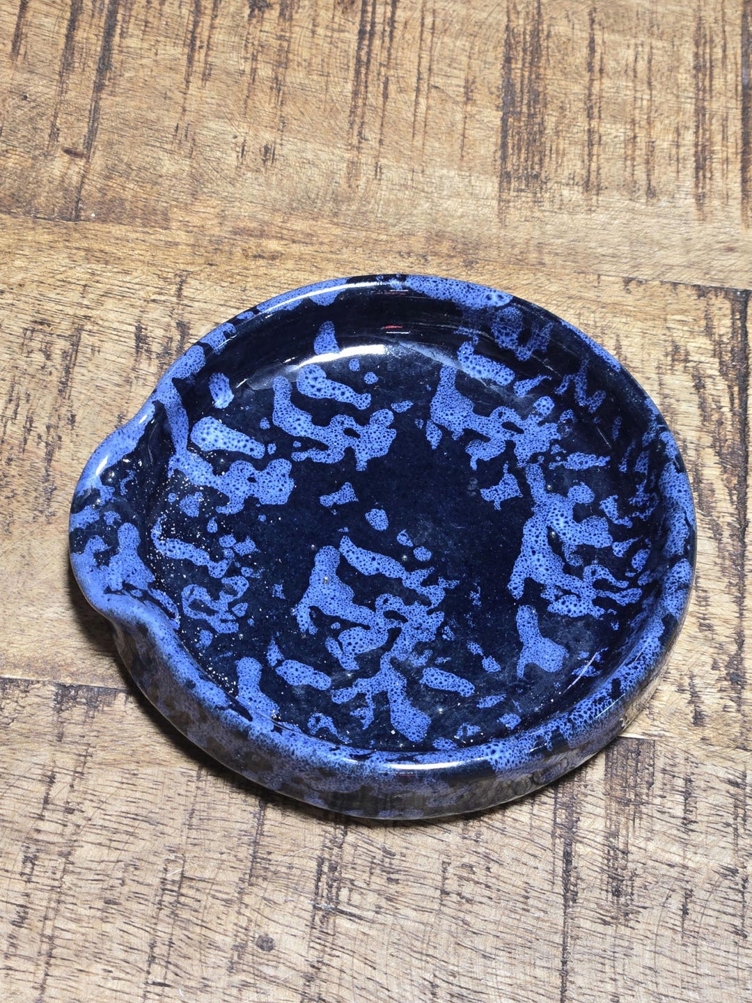 Rare Beautiful Vintage Handmade Art Pottery Bybee Light Blue Over Dark ...