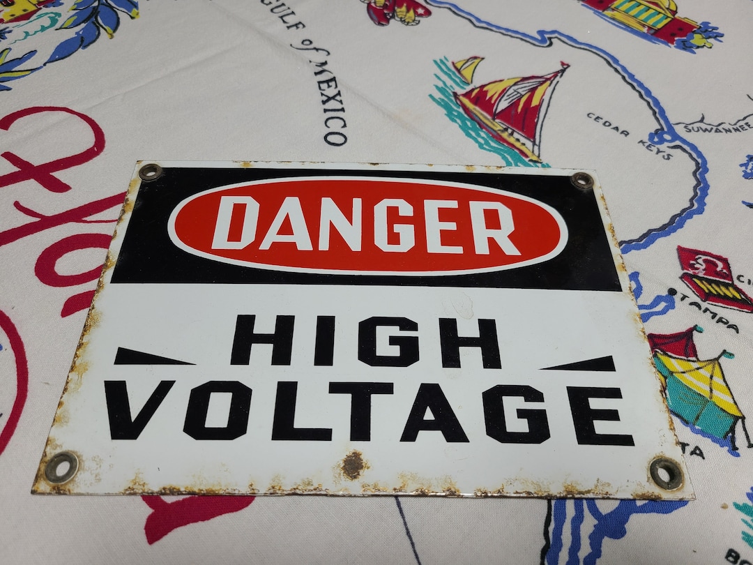 Vintage Danger Porcelain Coated Metal Sign Plaque Ready to Hang - Etsy