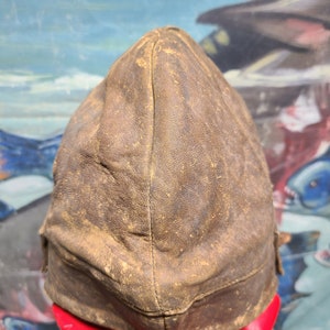 Antique WWII Era Tan Soft Leather Aviators Flying Cap With 6" Strap - Etsy