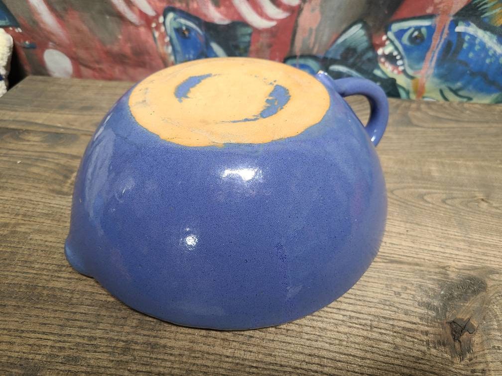 Gorgeous Blue Bybee Pottery Primitive Kentucky Pottery Handled | Etsy