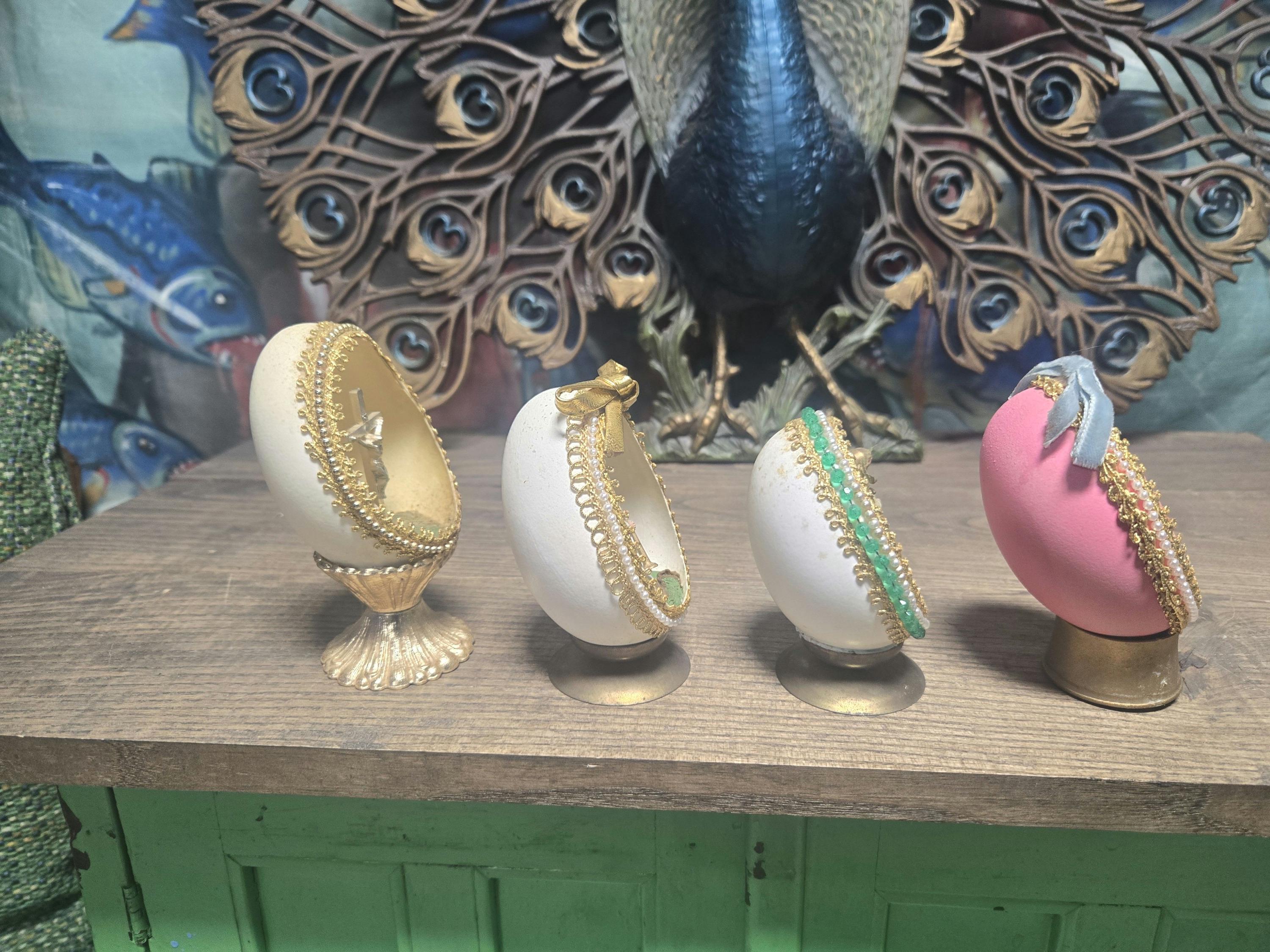 1960's Darling Set of Four Handcrafted Egg Religious Shrines Authentic ...