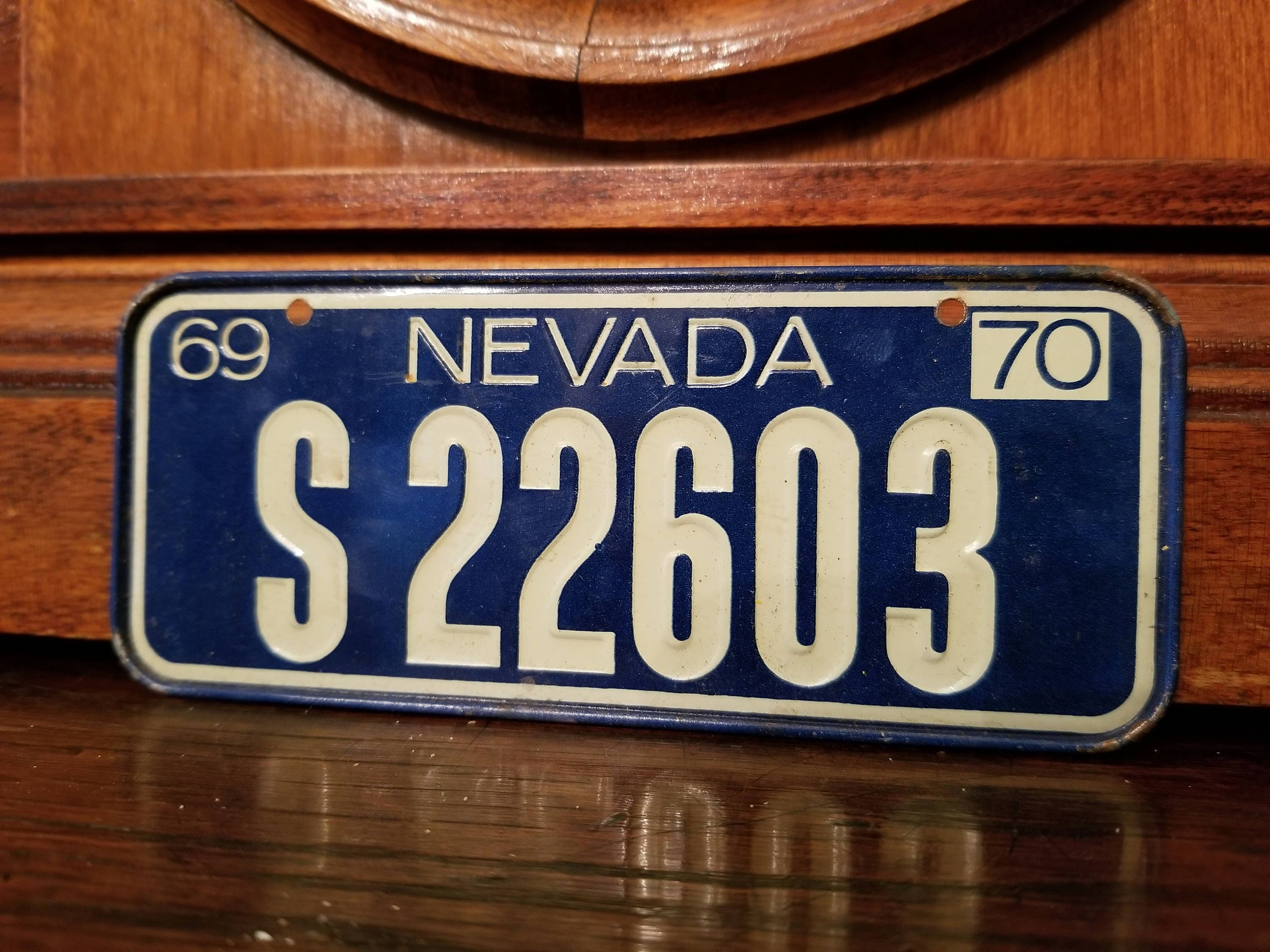 Vintage 1969 1970 Mini Automobile Tin License Plate Nevada | Etsy