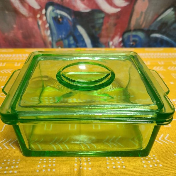 Uranium Glass Refrigerator Box - Etsy