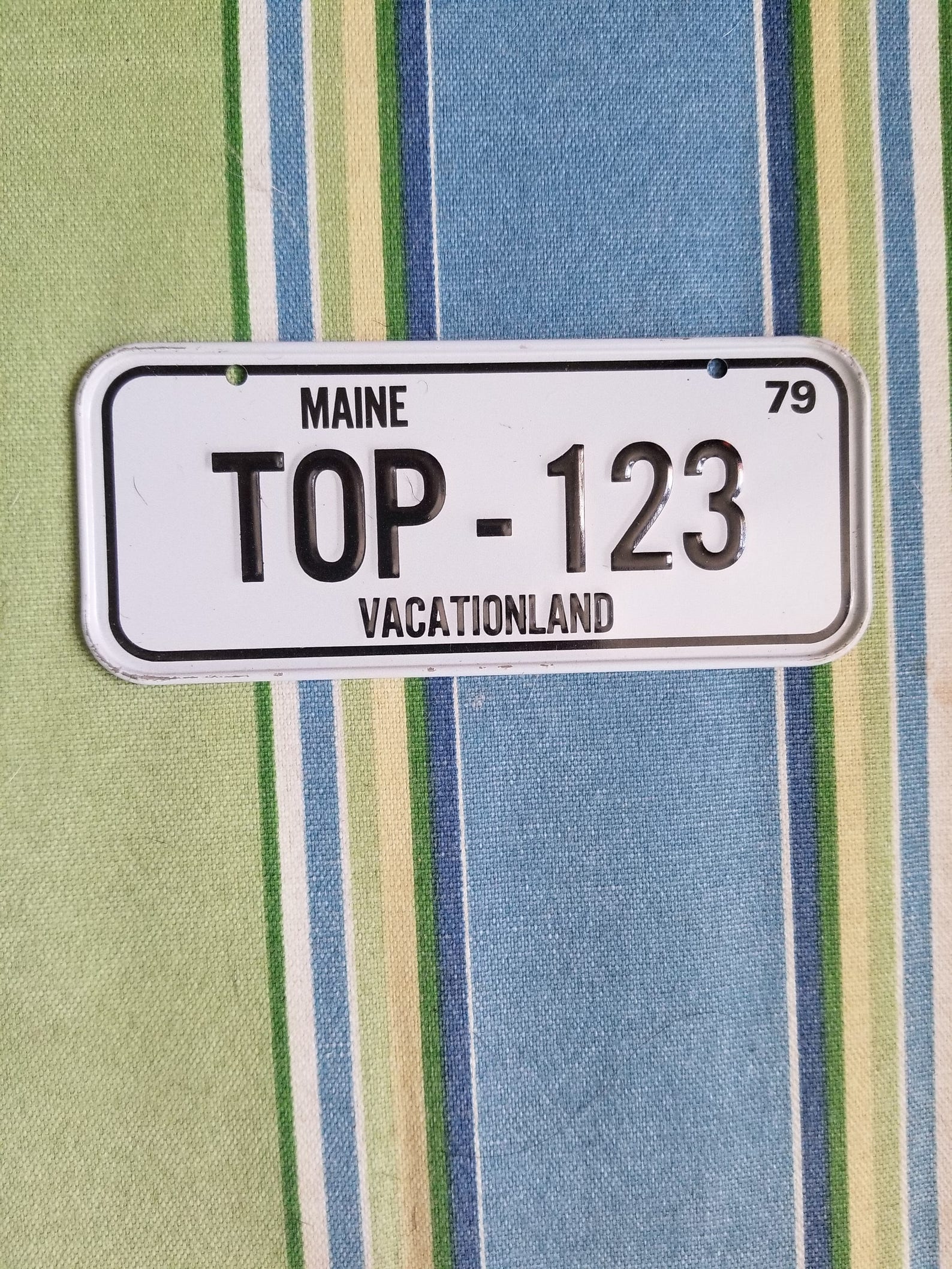 Vintage 1979 Mini Automobile Tin License Plate Maine Me State Souvenir ...