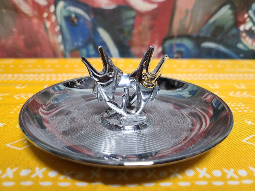 Vintage MCM 1950's Chrome Hamilton Product Tobacco Ashtray Mid-century ...