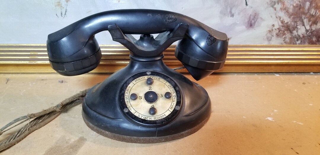 Amazing Vintage Push Button Intercom Desk Top Telephone Phone Chatter ...