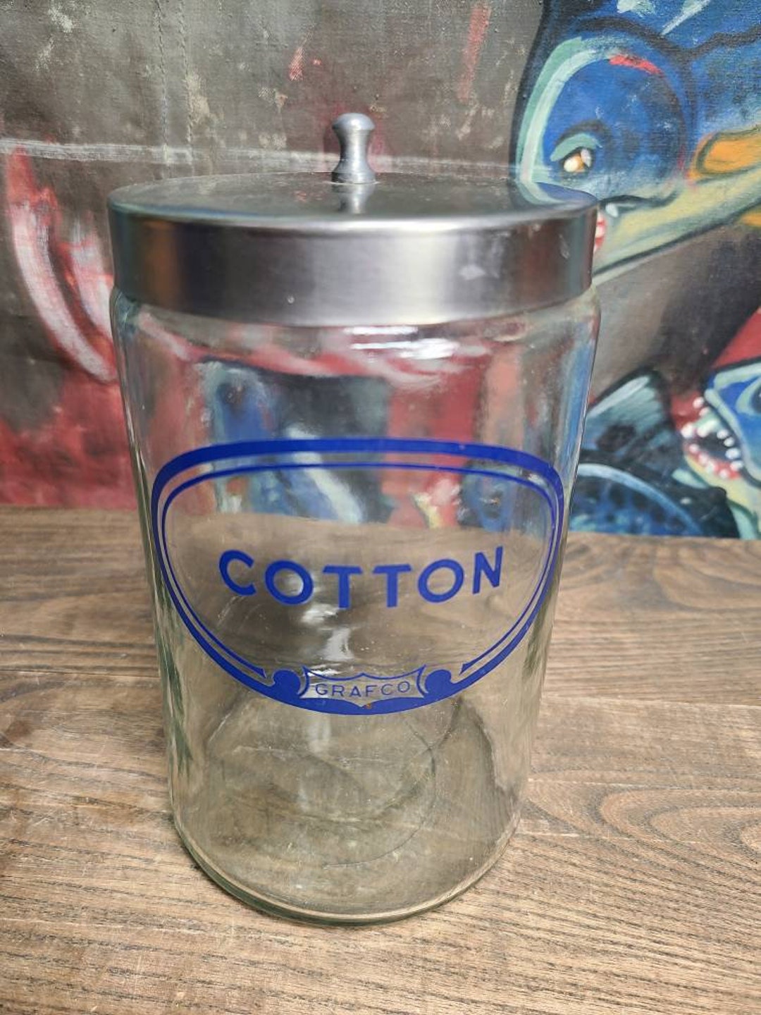 Vintage Medical Office Grafco Cotton Glass Sterilizer Jar With ...