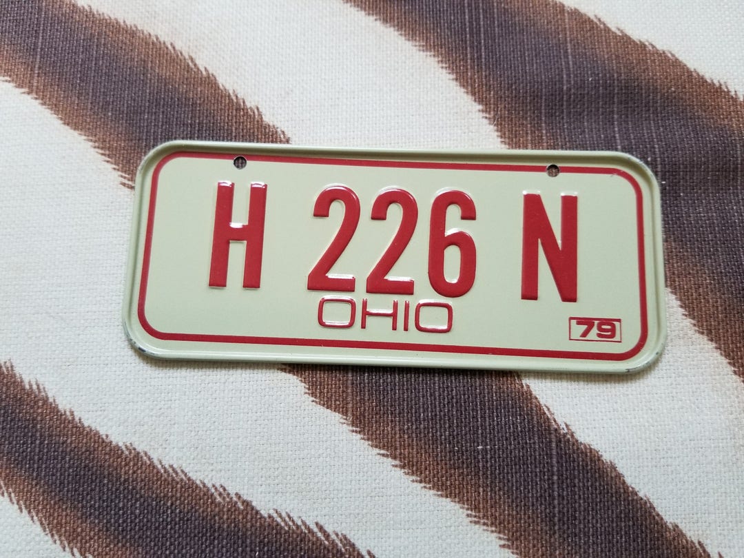 Vintage 1979 Mini Automobile Tin License Plate Ohio State Souvenir - Etsy