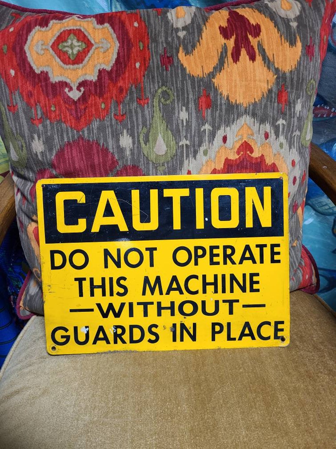 Antique Industrial All Original Caution Do Not Operate This Machine ...