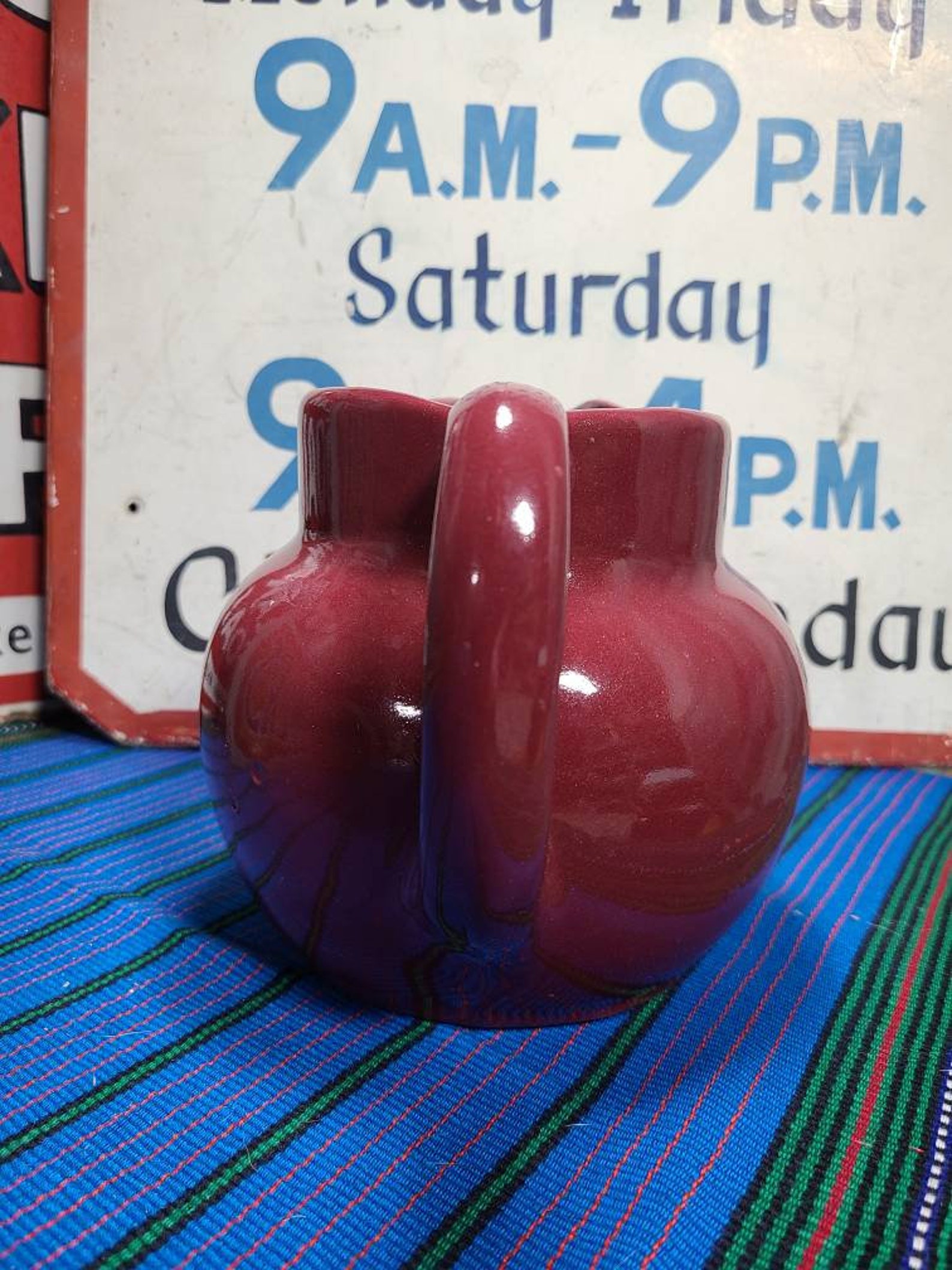 Vintage Beautiful Deep Oxblood Old Red Maroon Bybee Pottery - Etsy