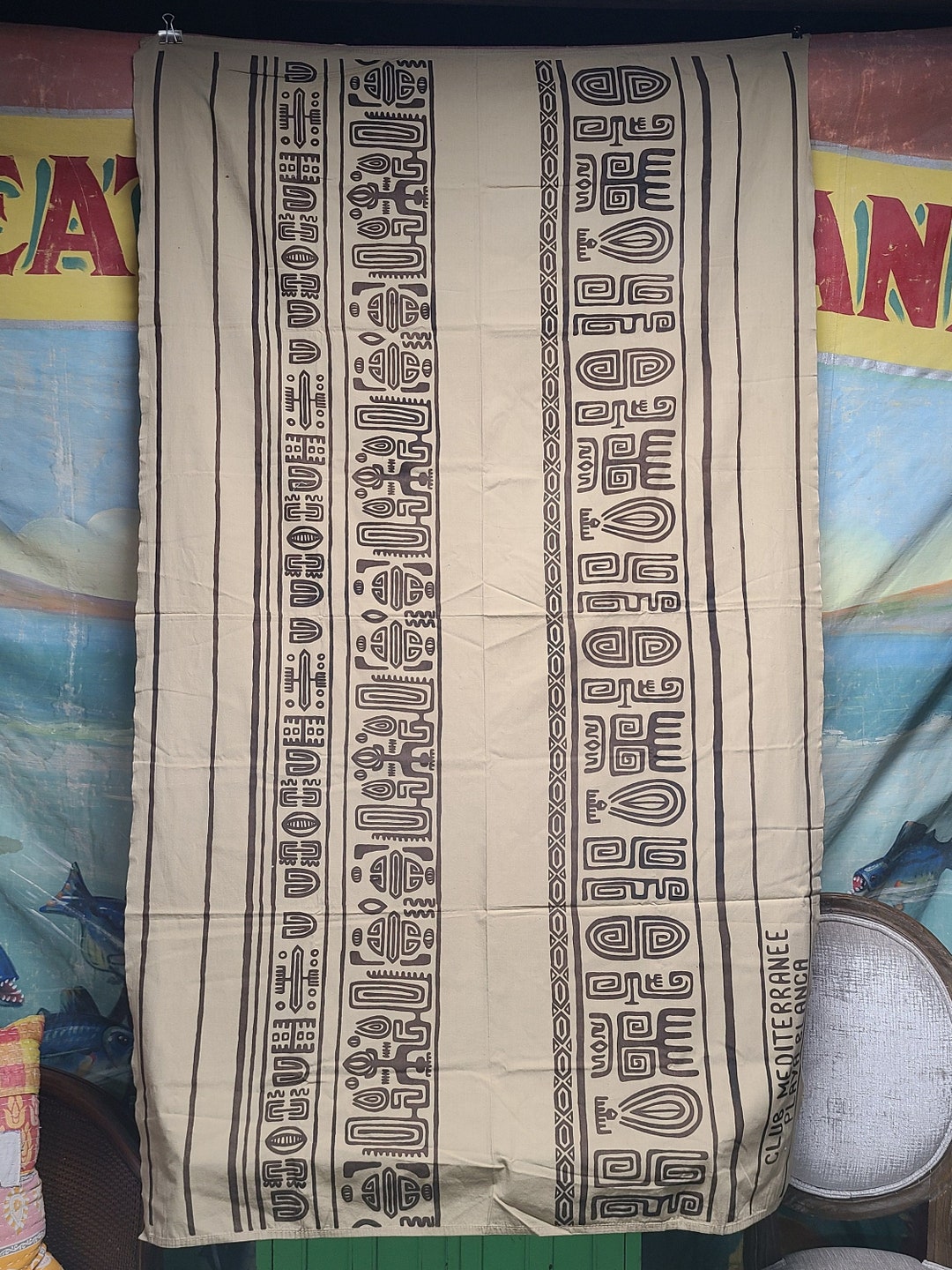 1970's Club Med Playa Blanca Mexico Pareo Sarong Swmsuit Cover up Wrap ...