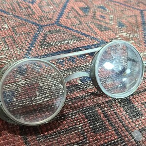 1950's Vintage Cesco Spectacle Type Round Goggles Motorcycle Aviator ...