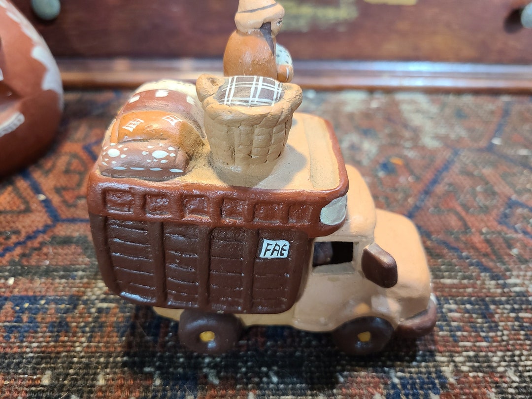 Vintage Handmade Peruvian Red Terracotta Pottery White Paint Artsy ...