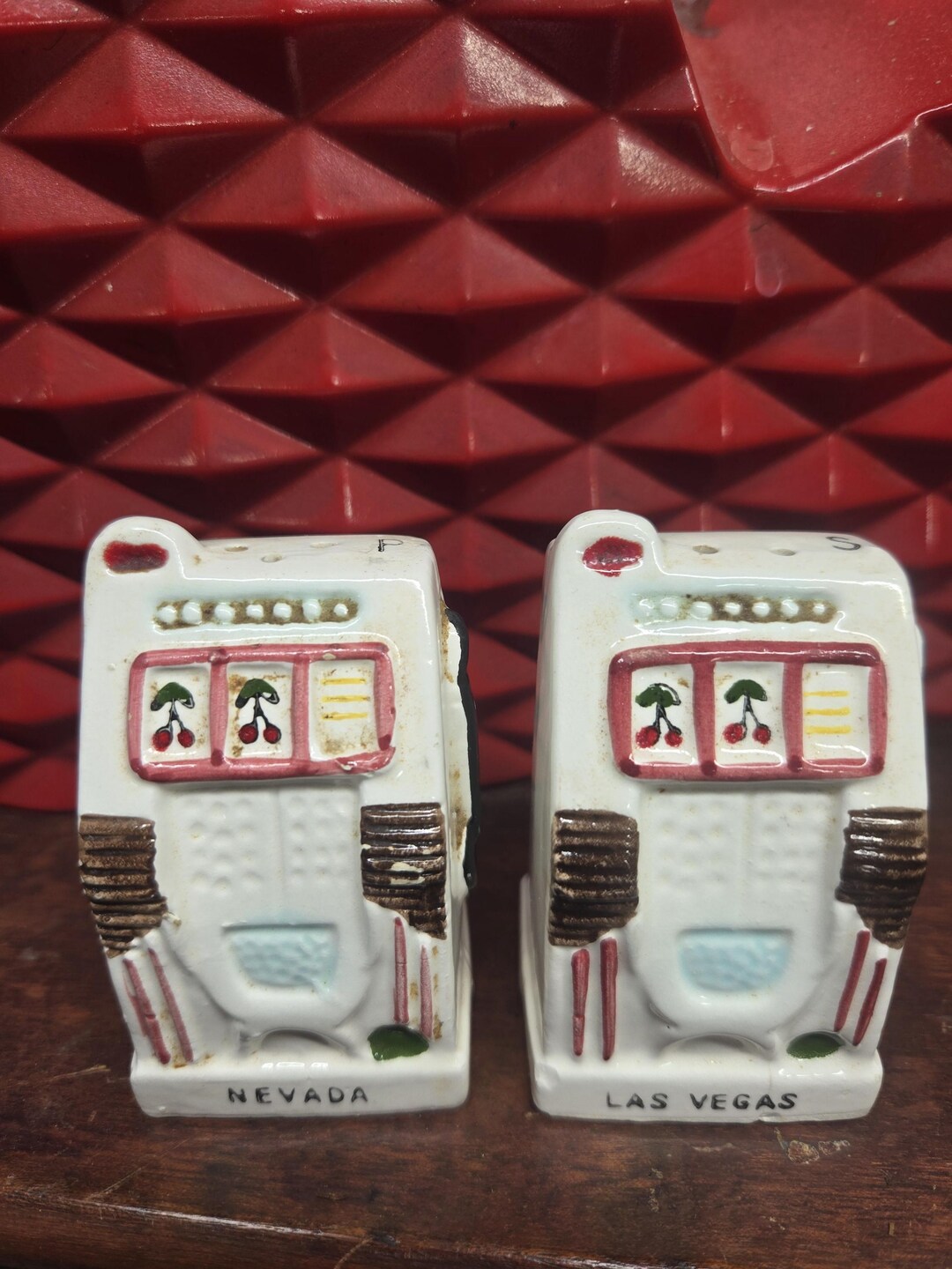 Vintage China Mid-century Modern Souvenir Las Vegas Tiny Slot Machines ...