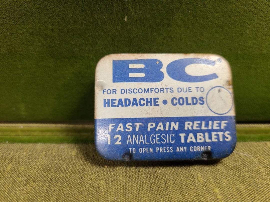 1950's Pharmacists Apothecary Druggist RX Medicine Analgesic BC Tin ...