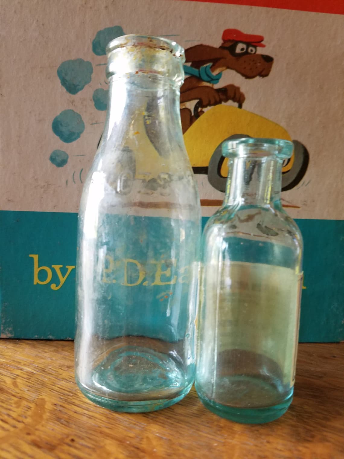 2 Vintage Small Glass Bottles Glycerin | Etsy