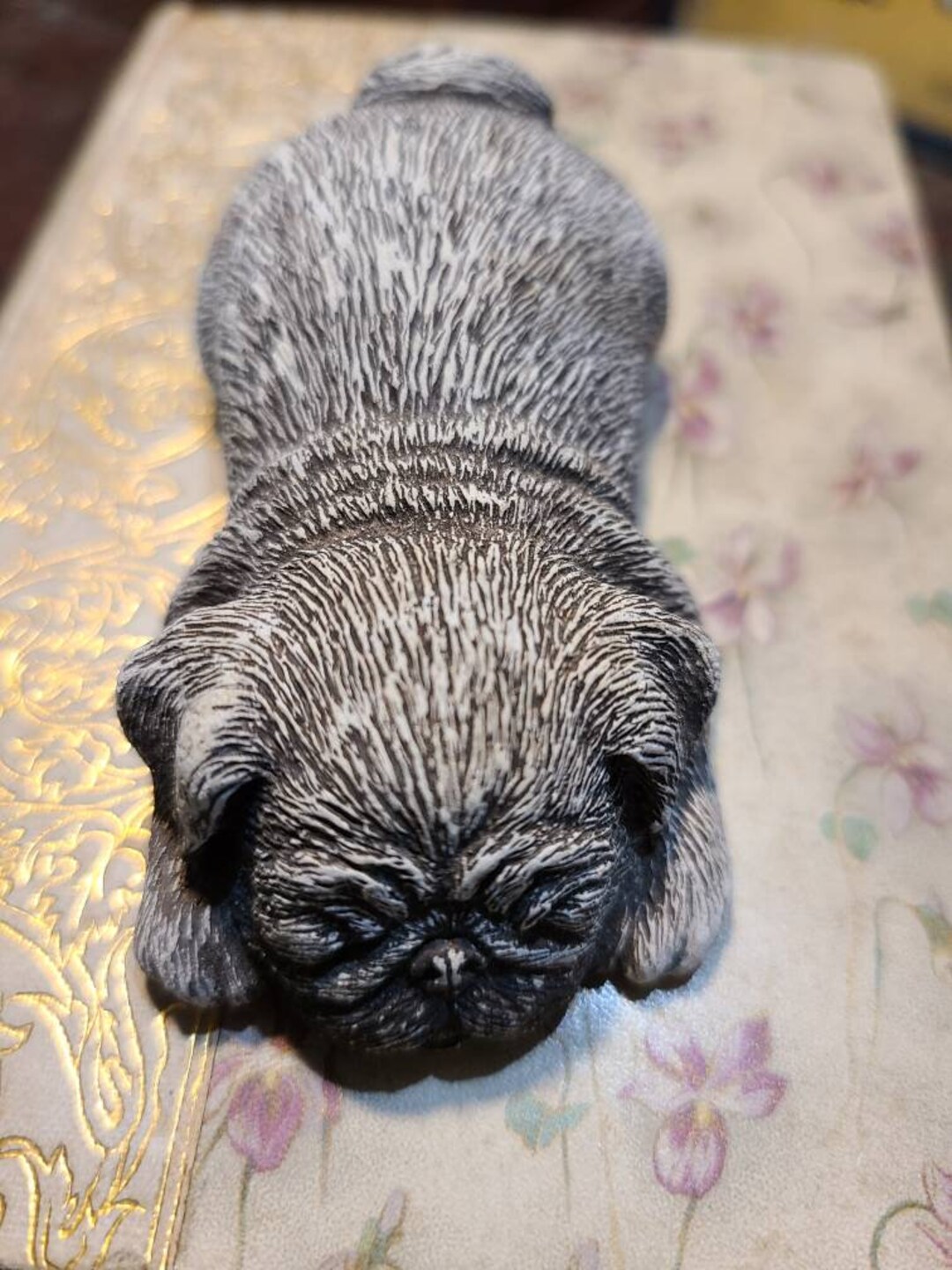 Vintage Artistic 1980's Sandicast Pug Puppy Sculpture Figurine - Etsy