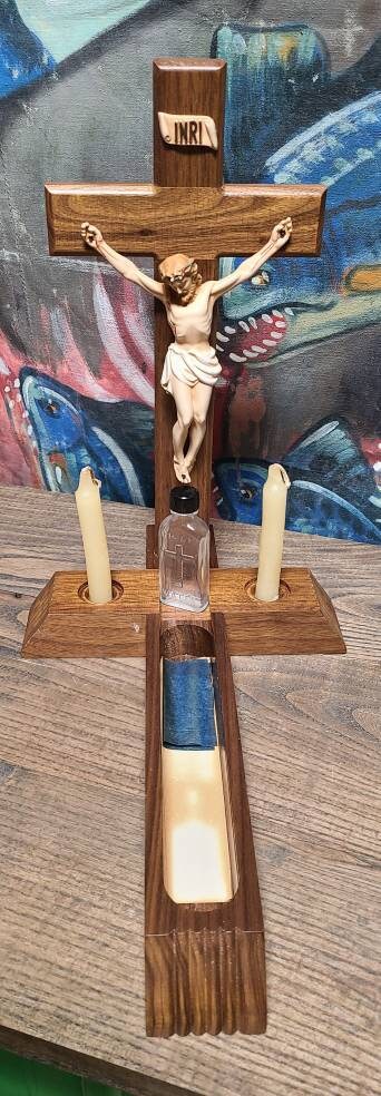 Used Antique Large Wooden Catholic Sick Call Last Rites Box | Etsy
