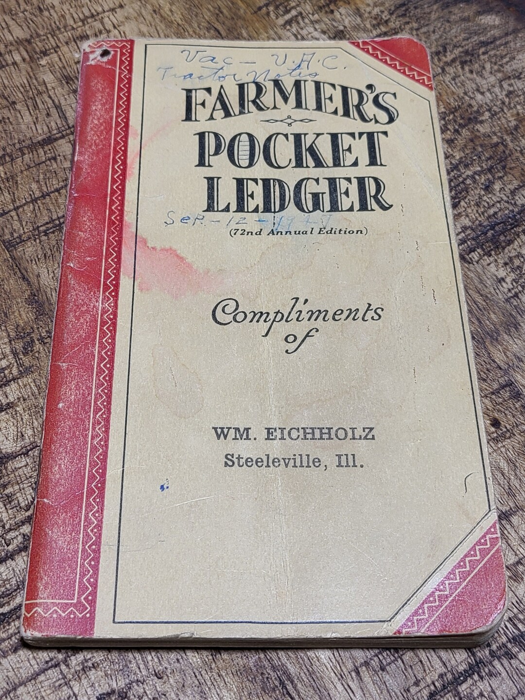 1938 1939 Farmer's Pocket Ledger John Deere Products Booklet Moline ...