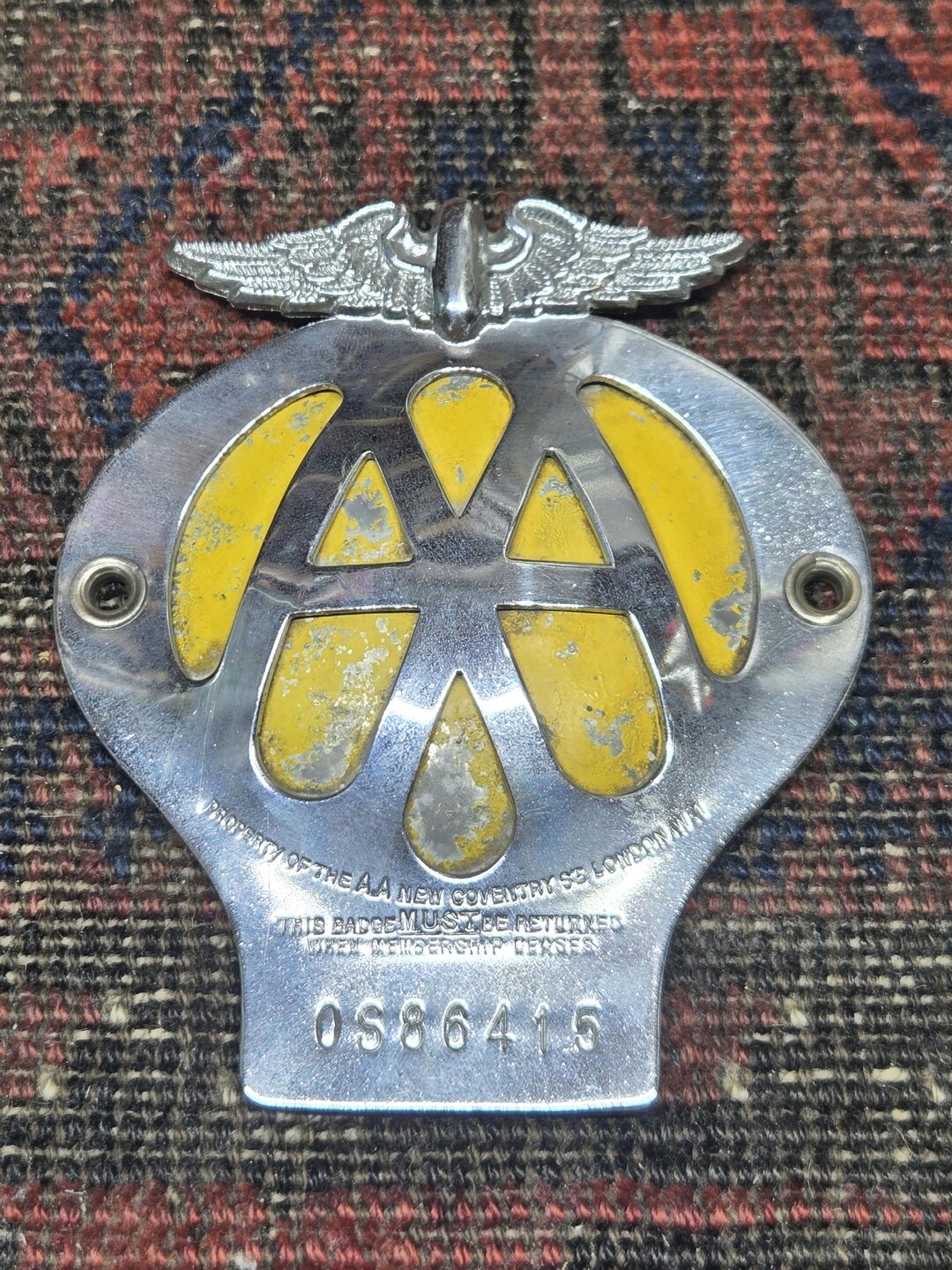 1940's AA New Covenant of London English Automobile Association Club ...