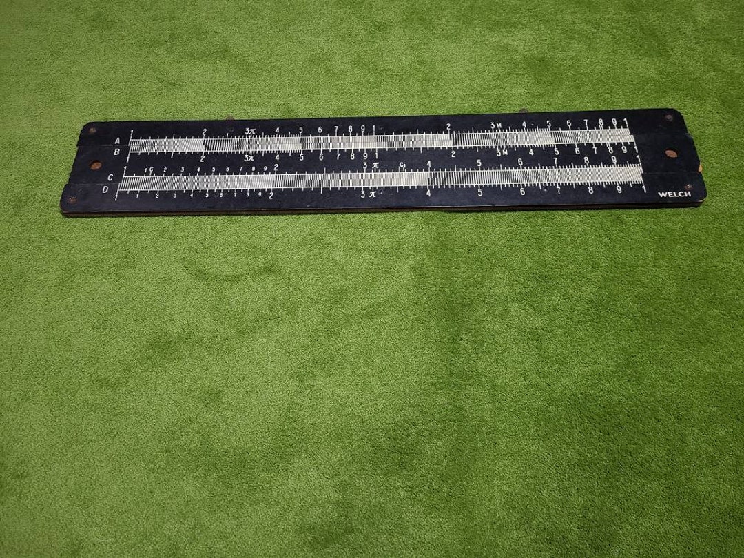 Vintage Giant Huge XL Welch Black and White Slide Rule Wall Hanging ...