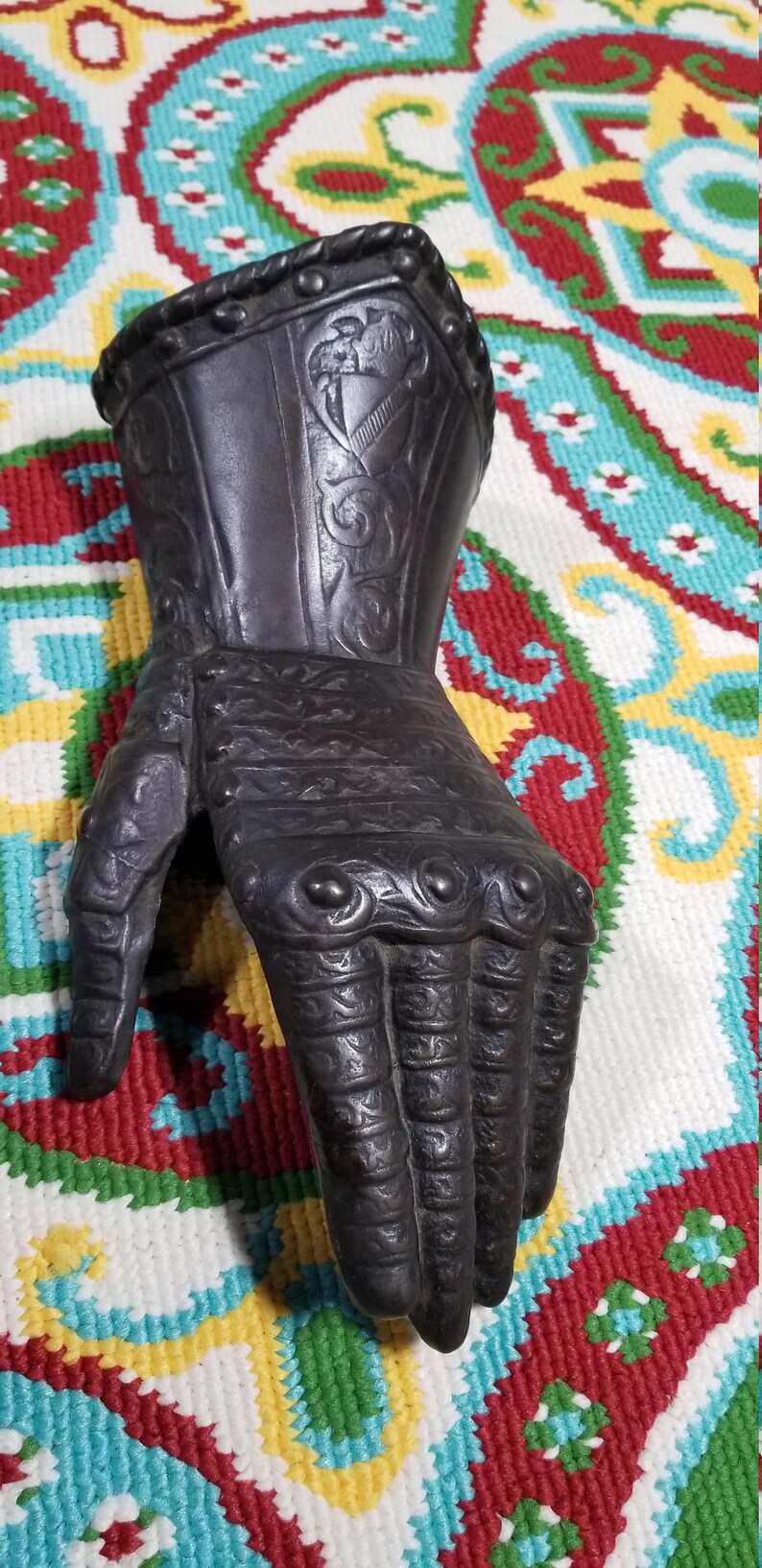 Vintage Nice Heavy Cast Iron Medieval Knight's Gauntlet | Etsy