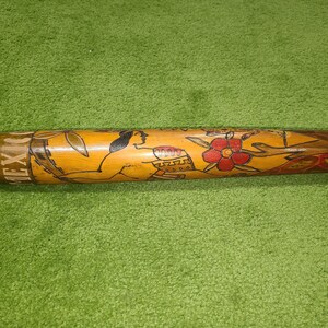 Vintage 1970s Mexican Pinata Stick Mexico Folk Art Hand Carved Baseball ...