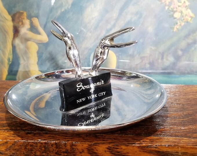 Vintage MCM 1950's Chrome Hamilton Product Tobacco Ashtray Souvenir of ...