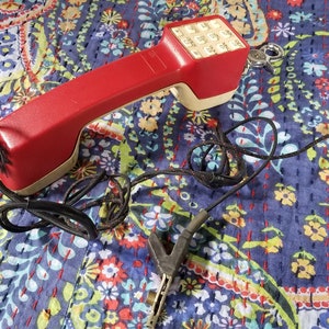 Vintage Walker Red & Tan Telephone Line Test Repair Lineman Push-button ...