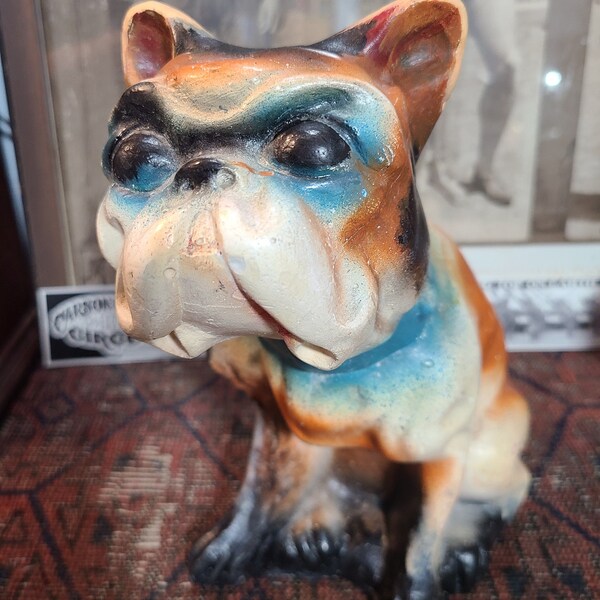 Bulldog Chalkware - Etsy