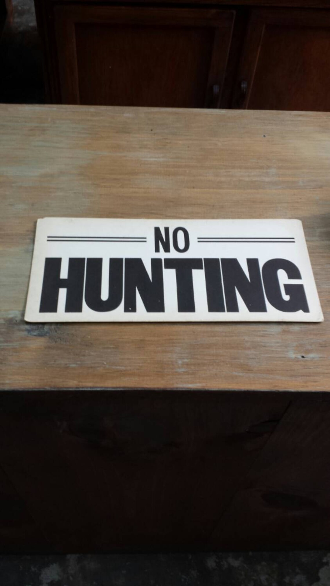 Vintage Circa 1950's No Hunting Cardboard Sign - Etsy