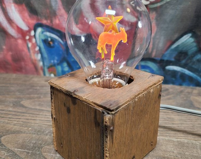 Vintage Orange Democratic Donkey Neon Glow Light Bulb for Home Shrine ...