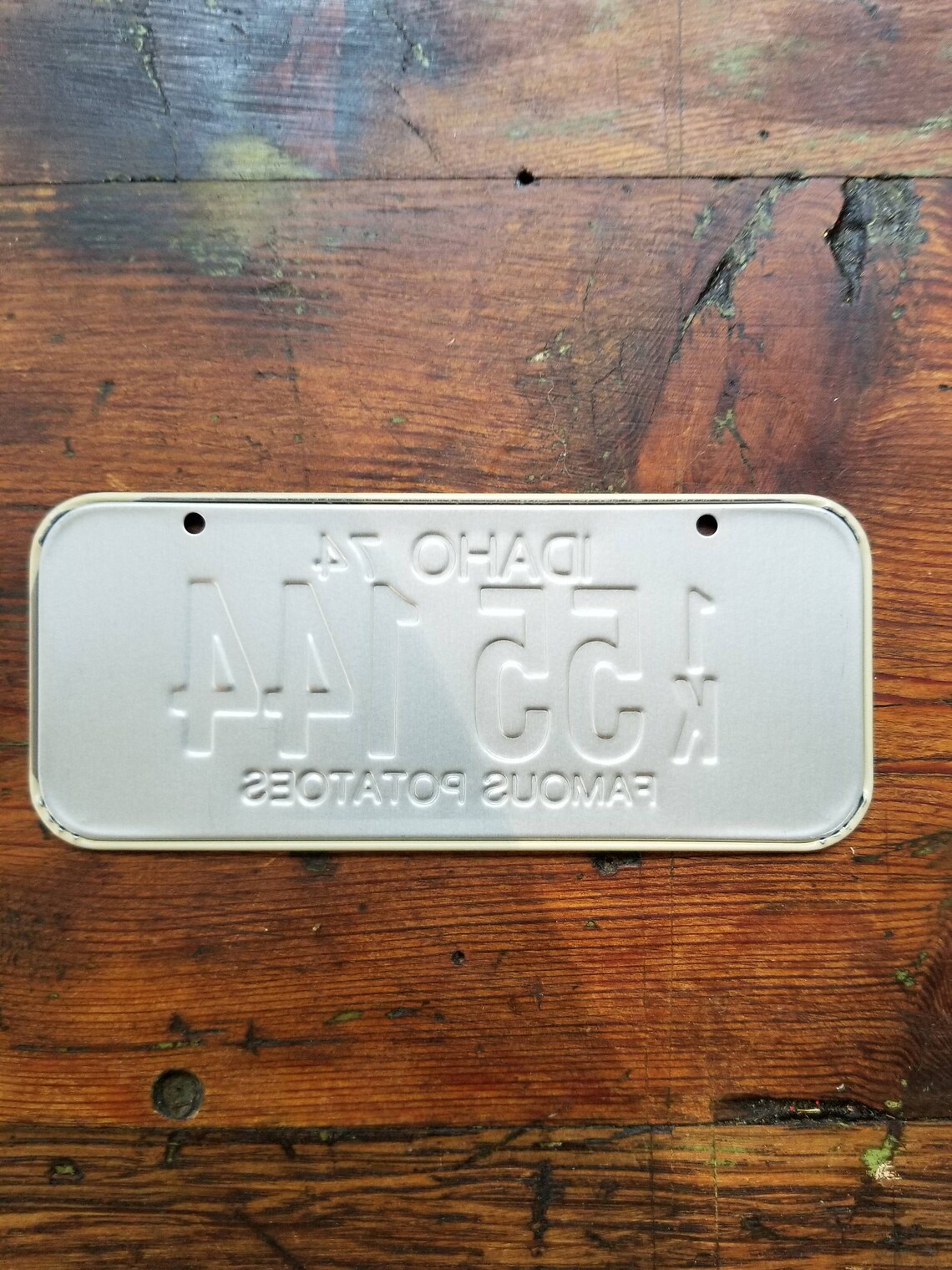 Vintage 1974 Mini Automobile Tin License Plate Idaho State | Etsy