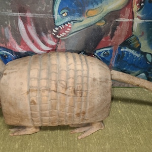 1978 Angel Valdez Mexican Wooden Hand Carved Armadillo Travel Souvenir ...