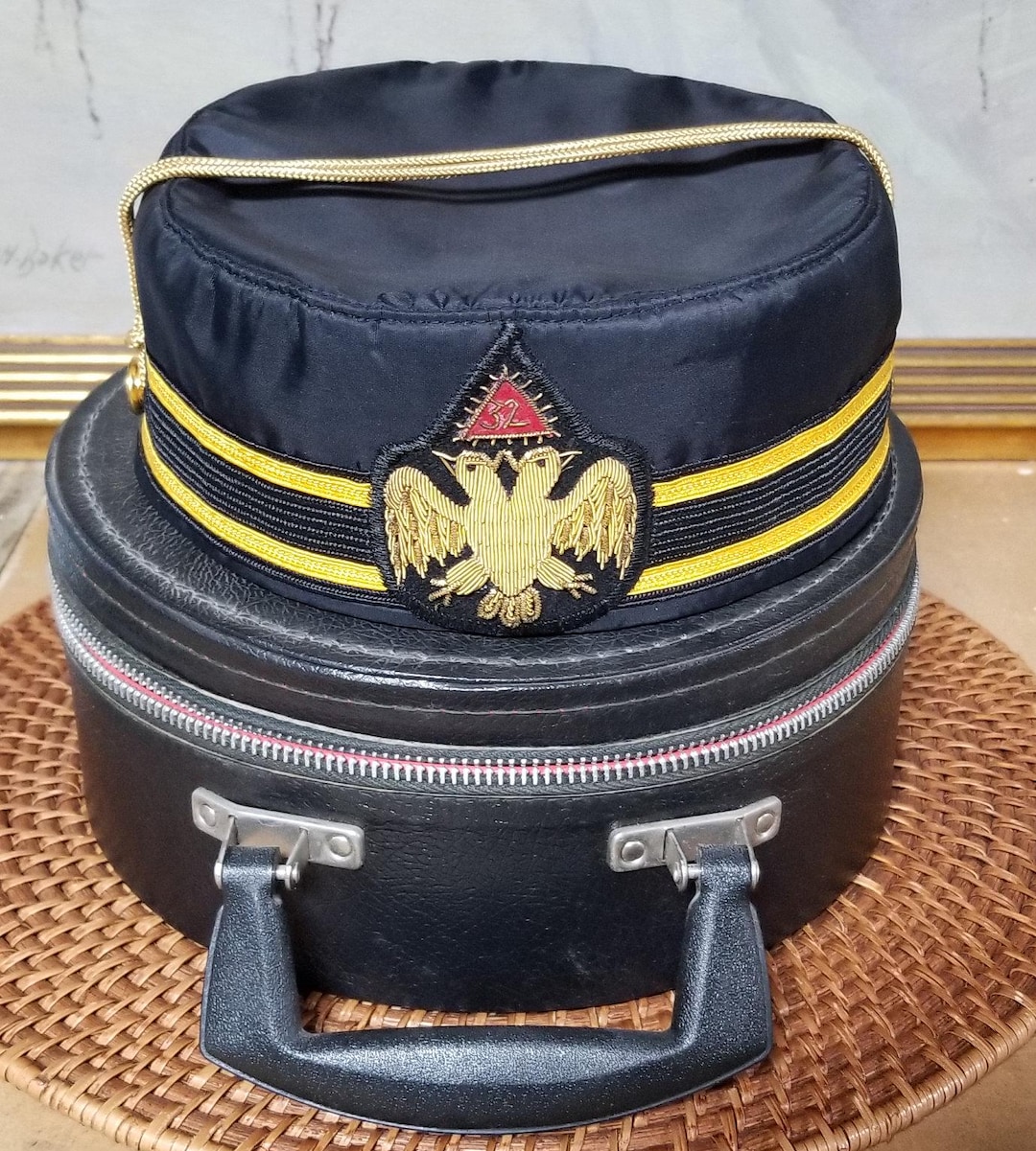 CE Ward Company Shriners Lodge Uniform Black Fez Hat Cap New London ...