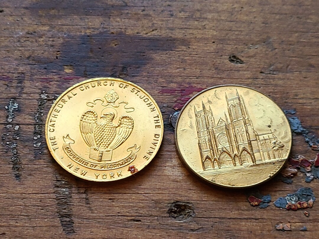 2 Vintage Souvenir of Pilgrimage Cathedral Church of St John the Divine ...