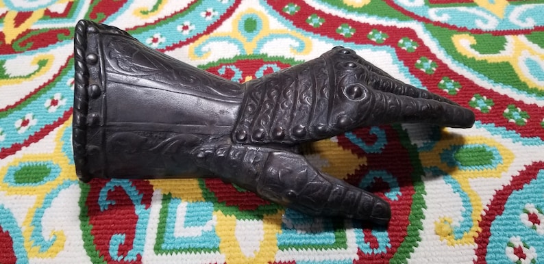 Vintage Nice Heavy Cast Iron Medieval Knight's Gauntlet | Etsy