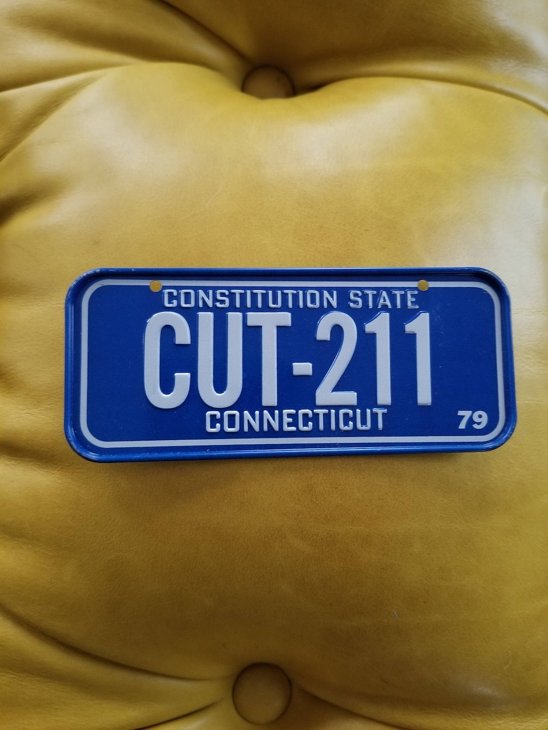 Vintage 1979 Mini Automobile Tin License Plate Ct Connecticut Souvenir ...