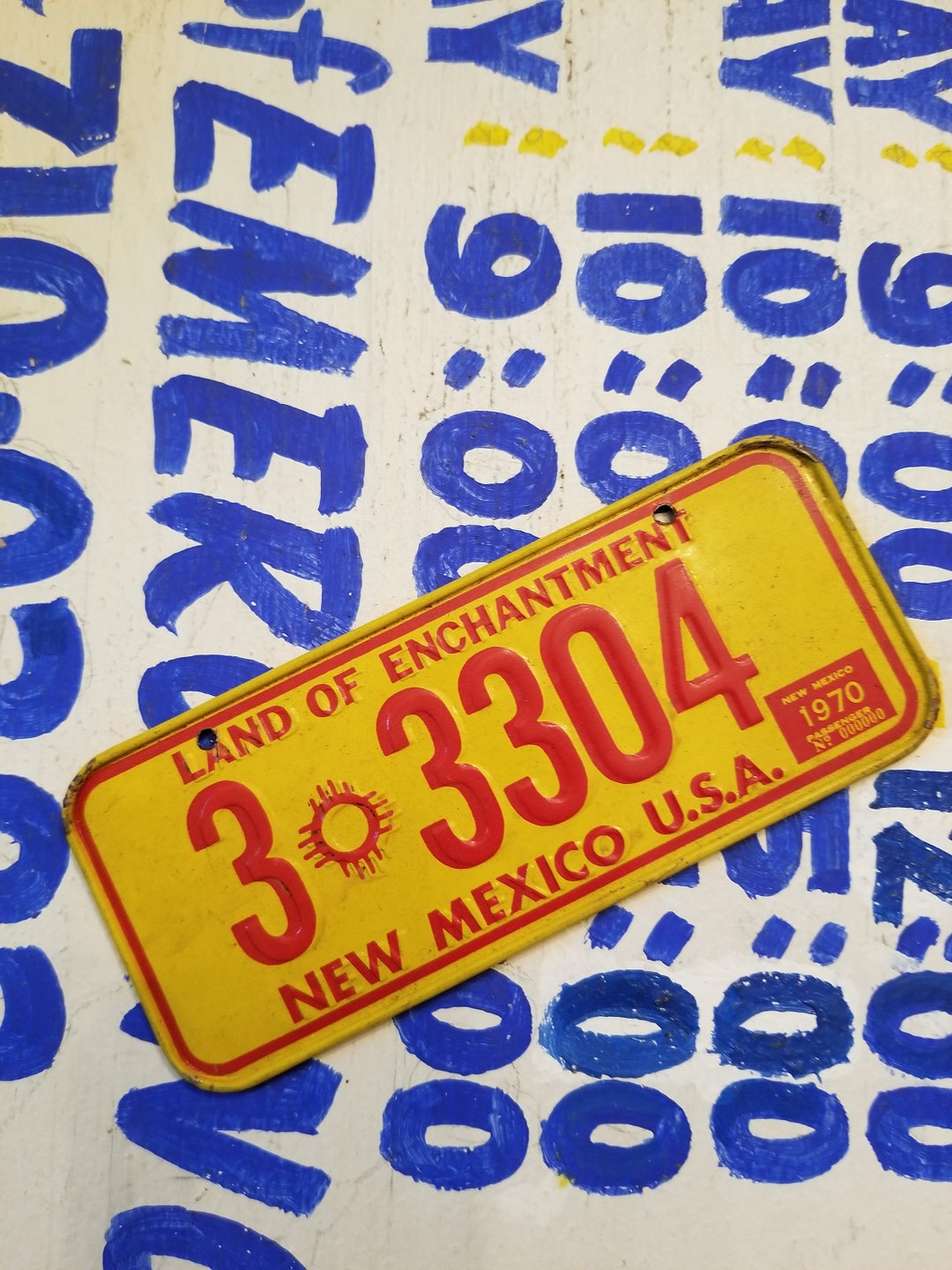 Vintage 1970 Mini Tin License Plate New Mexico Land of Enchantment NM ...