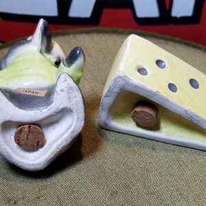 Vintage Retro Cottage Style Mouse Burglar Stealing Cheese NOS Salt ...